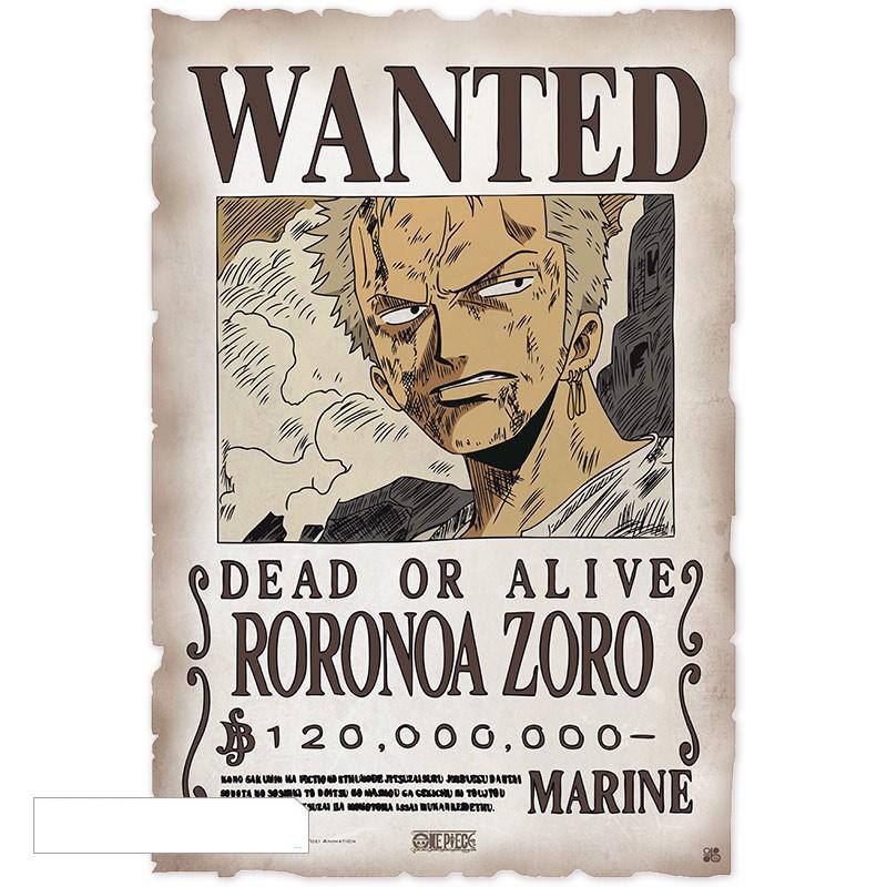 ONE PIECE - Scroll 68X98 - Wanted Roronoa Zoro : ShopForGeek.com ...