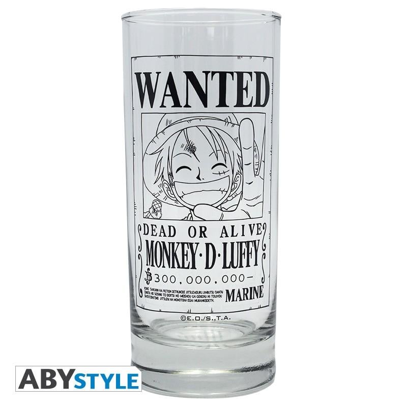 ONE PIECE - Glass - Luffy Wanted : ShopForGeek.com: Glass ABYstyle One ...