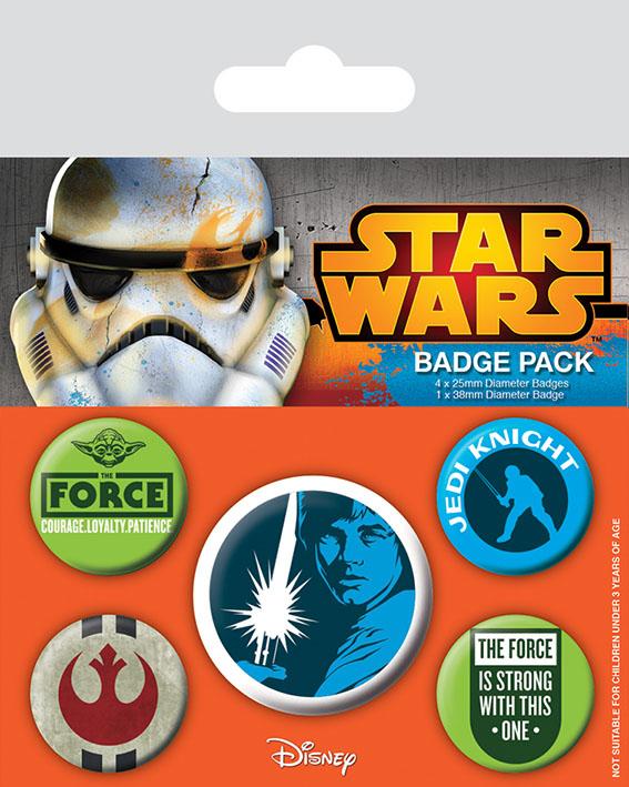 STAR WARS - Pack 5 Badges - Jedi : ShopForGeek.com: Badge Pyramid Star Wars