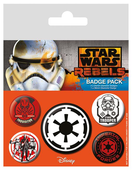 STAR WARS - Pack 5 Badges - Rebels Villains : ShopForGeek.com: Badges ...