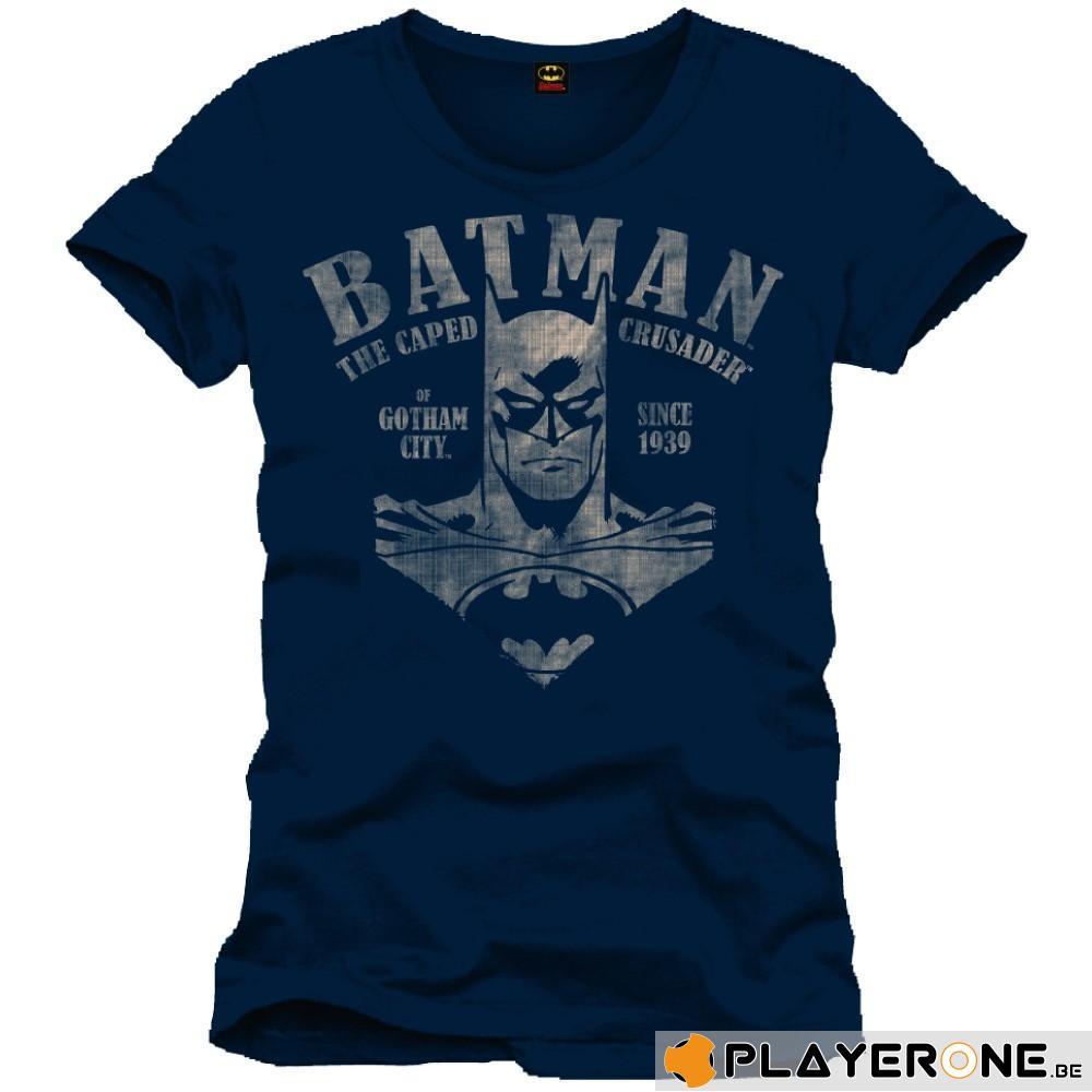 BATMAN - T-Shirt The Caped Crusader Navy (L) : ShopForGeek.com: T-Shirt ...