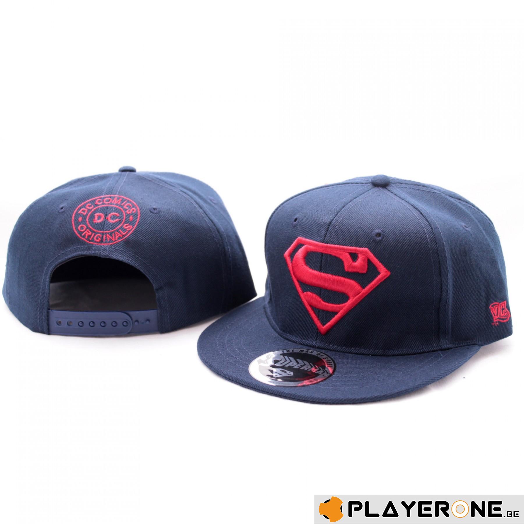 SUPERMAN - Cap Red Logo Cap - Marine : ShopForGeek.com: Cap Cotton ...