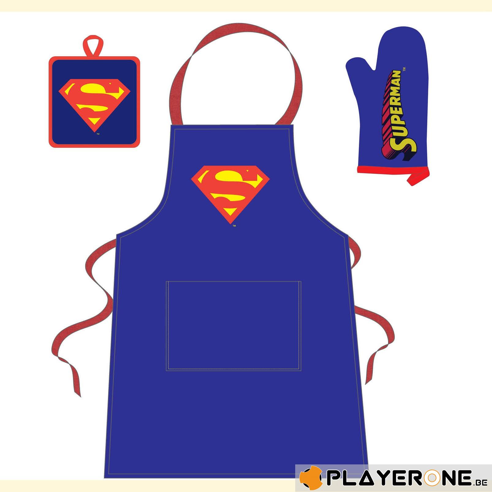 SUPERMAN - Logo Kitchen Apron Set of 3 : ShopForGeek.com: Apron Cotton ...