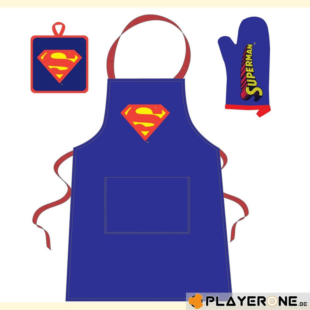 SUPERMAN - Logo Kitchen Apron Set of 3 : ShopForGeek.com: Apron Cotton ...