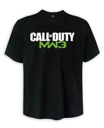 CALL OF DUTY MW3 - T-Shirt Black - LOGO (L) : ShopForGeek.com: T-Shirt ...