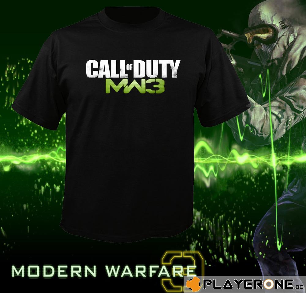 CALL OF DUTY MW3 - T-Shirt Black - LOGO (XXL) : ShopForGeek.com: T ...