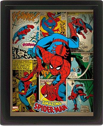 MARVEL RETRO - 3D Lenticular Poster 26X20 - Spider-Man : ShopForGeek ...