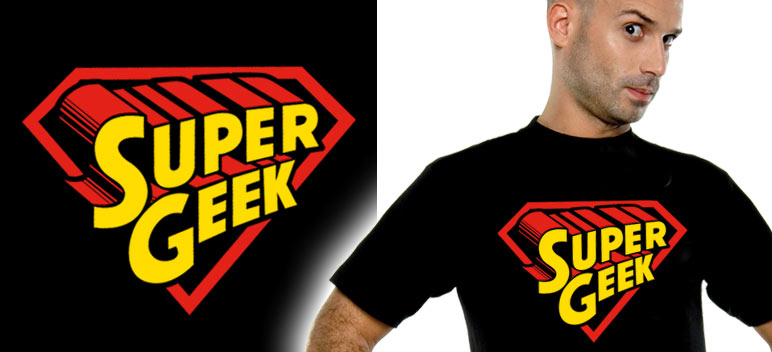GEEK Collection - T-Shirt SUPERGEEK (M) : ShopForGeek.com: T-Shirt GEEK ...