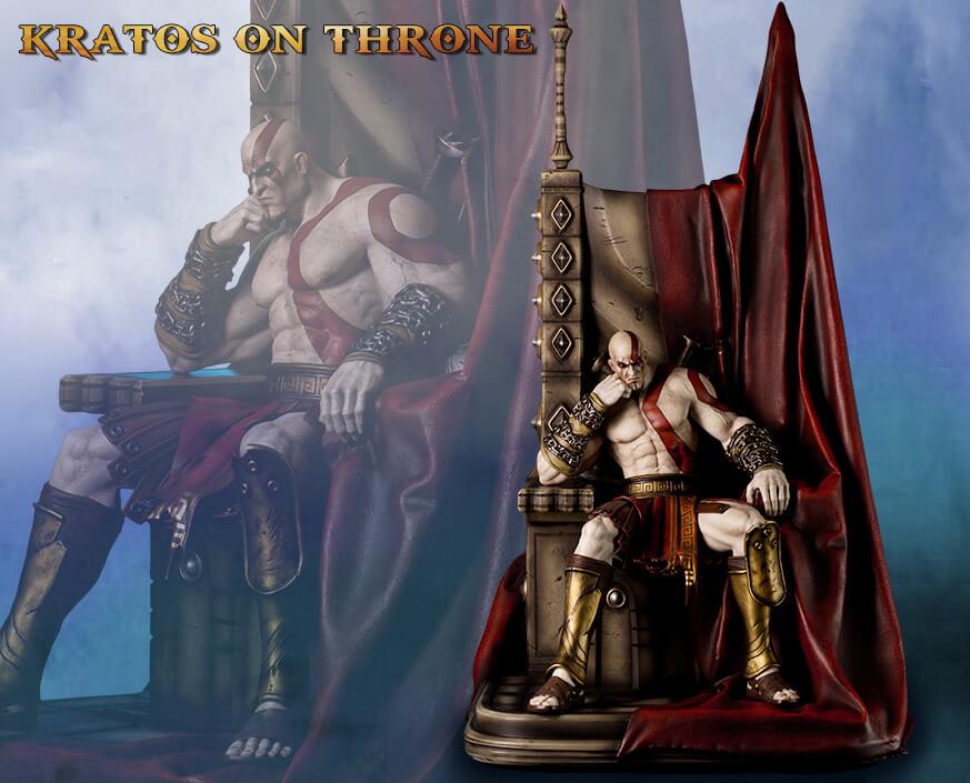 GOD OF WAR - Kratos on Throne Statue 29 inch - 1250 ex : ShopForGeek ...