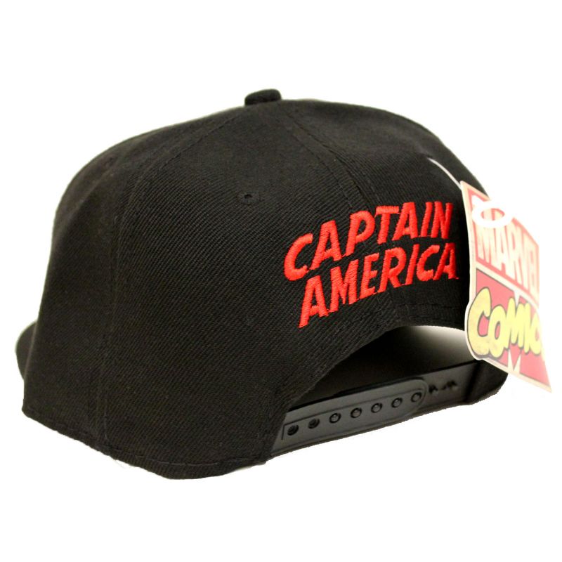 CAPTAIN AMERICA - Star Logo - Black Cap : ShopForGeek.com: Cap Cotton ...