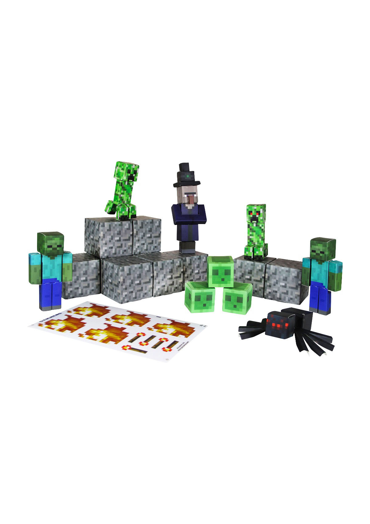 MINECRAFT - Papercraft - Hostile Mobs : ShopForGeek.com: Figurines ...