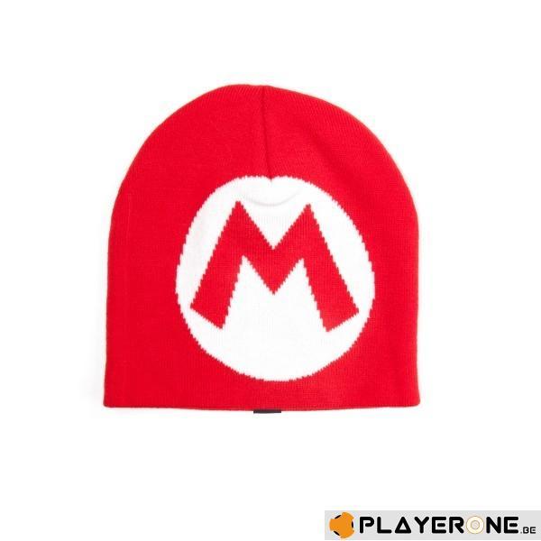 NINTENDO - Bonnet - Super Mario Knitted M Logo Red : ShopForGeek.com ...