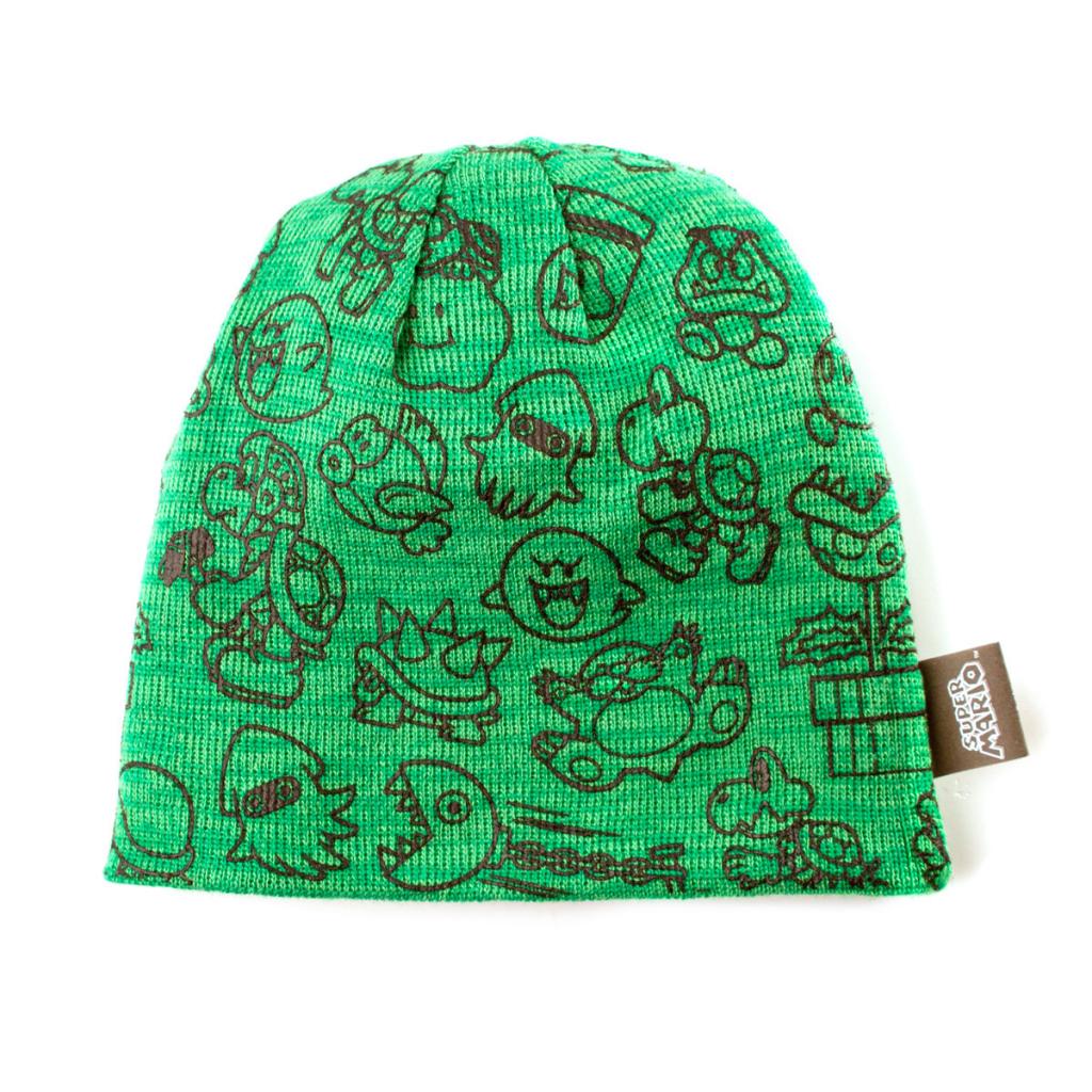 NINTENDO - Super Mario Bros - Green Reversible Beanie : ShopForGeek.com ...