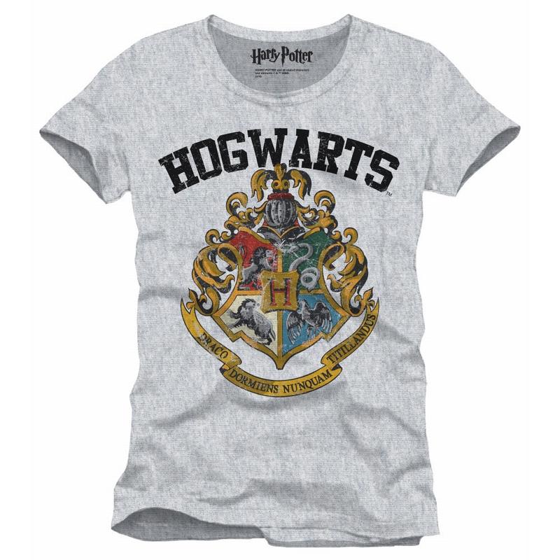 HARRY POTTER - T-Shirt Hogwarts Old School - Grey (M) : ShopForGeek.com ...