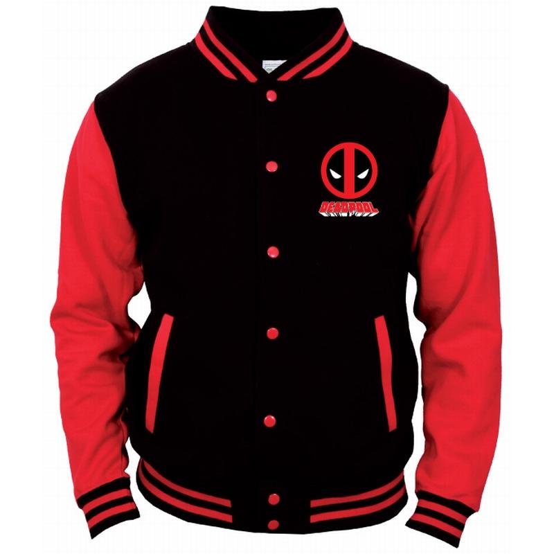 DEADPOOL - MARVEL - Jacket Teddy Logo (L) : ShopForGeek.com: Jacket ...