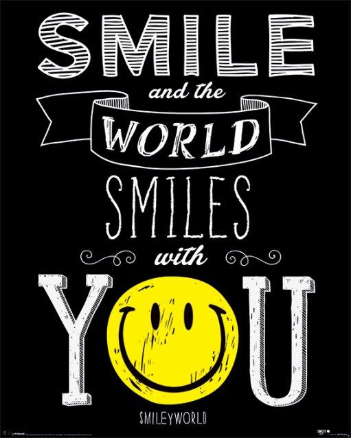 SMILEY - Mini Poster 40X50 - World Smiles With You : ShopForGeek.com ...