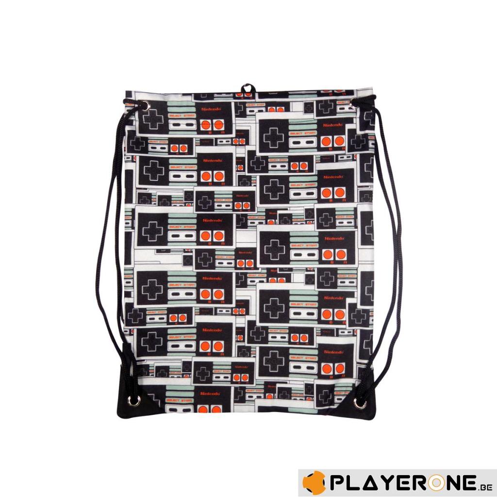 NINTENDO - Gym Bag - NES Controller Logo Black : ShopForGeek.com: Bag ...