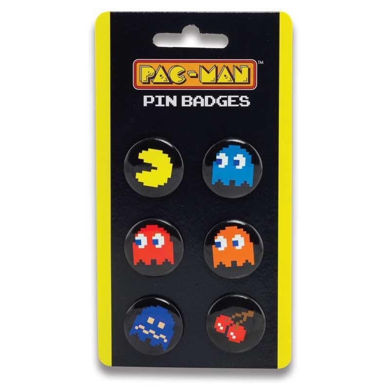PAC-MAN - Set of 6 Pin Badges : ShopForGeek.com: Badges Pac-Man