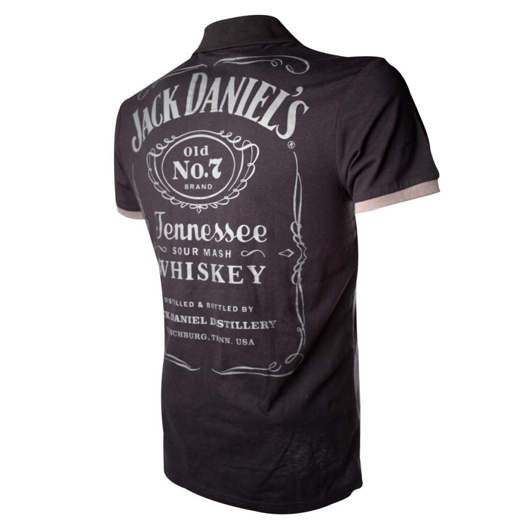 JACK DANIEL'S - Polo Grey Patch with Logo (L) : ShopForGeek.com ...