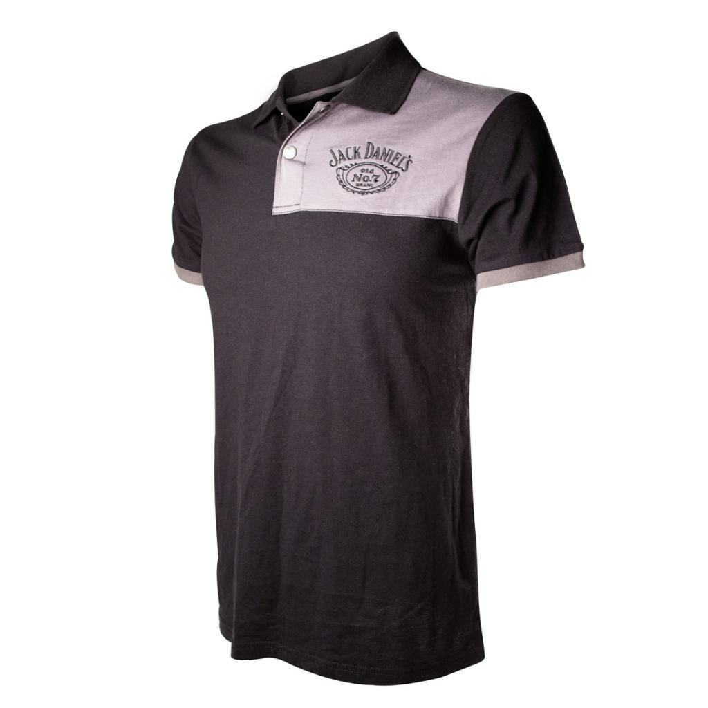 JACK DANIEL'S - Polo Grey Patch with Logo (L) : ShopForGeek.com ...