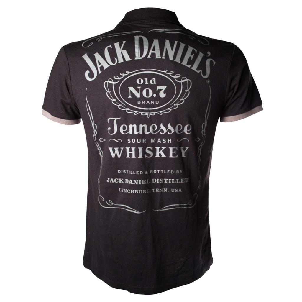 JACK DANIEL'S - Polo Grey Patch with Logo (L) : ShopForGeek.com ...