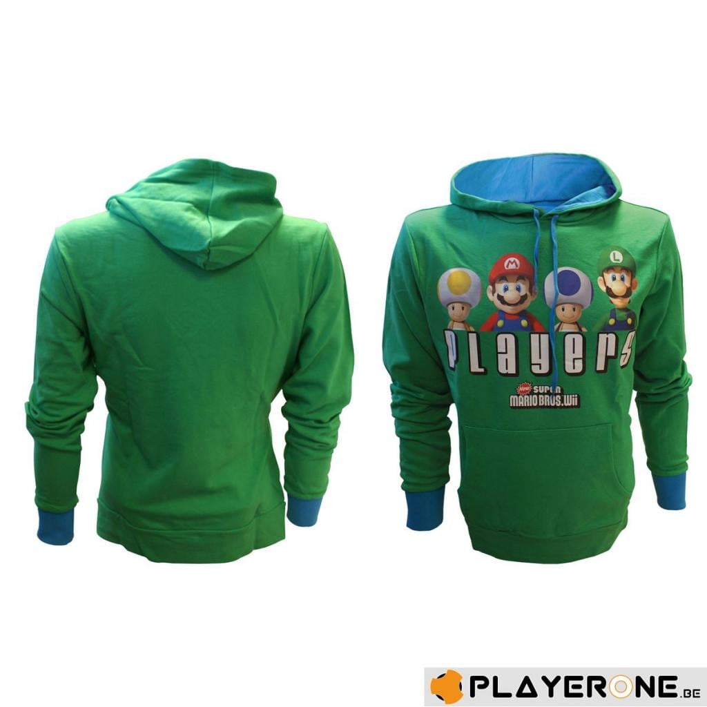 NINTENDO - SweatShirt Super Mario : SMB Players Green (XL ...