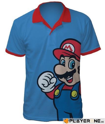 NINTENDO - POLO - Blue Red Mario (S) : ShopForGeek.com: Polo shirt ...