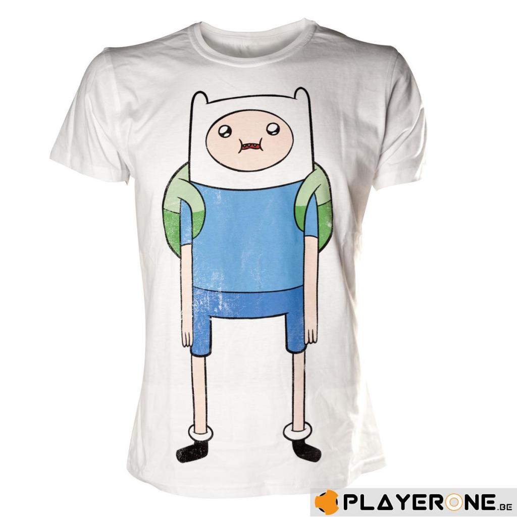 ADVENTURE TIME - T-Shirt Finn Print White (L) : ShopForGeek.com: T ...