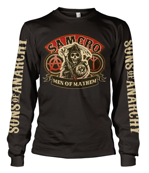 SONS OF ANARCHY - T-Shirt Long Sleeve Samcro Men of Mayhem (XL) : ShopForGeek.com: T-Shirt Sons ...