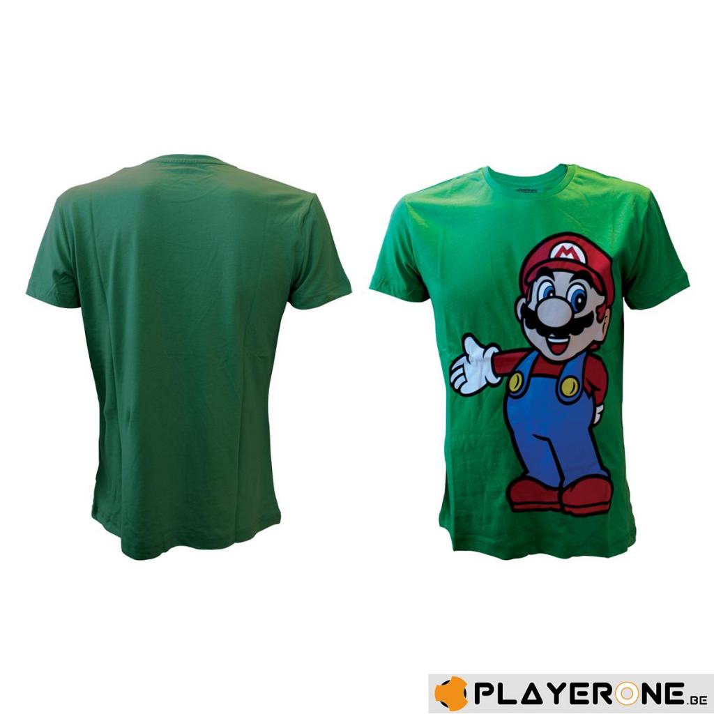 NINTENDO - T-Shirt Super Mario : Standing Mario Green (M) : ShopForGeek ...