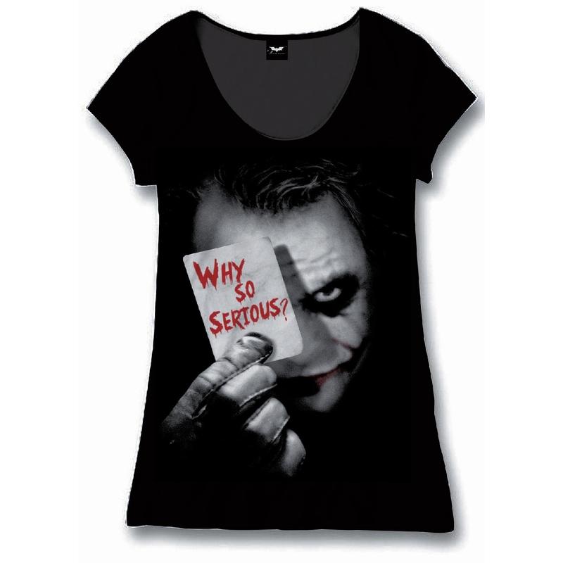 BATMAN - T-Shirt BATMAN Dark Knight Why So Serious GIRLS (S) : ShopForGeek.com: T-Shirt Cotton ...