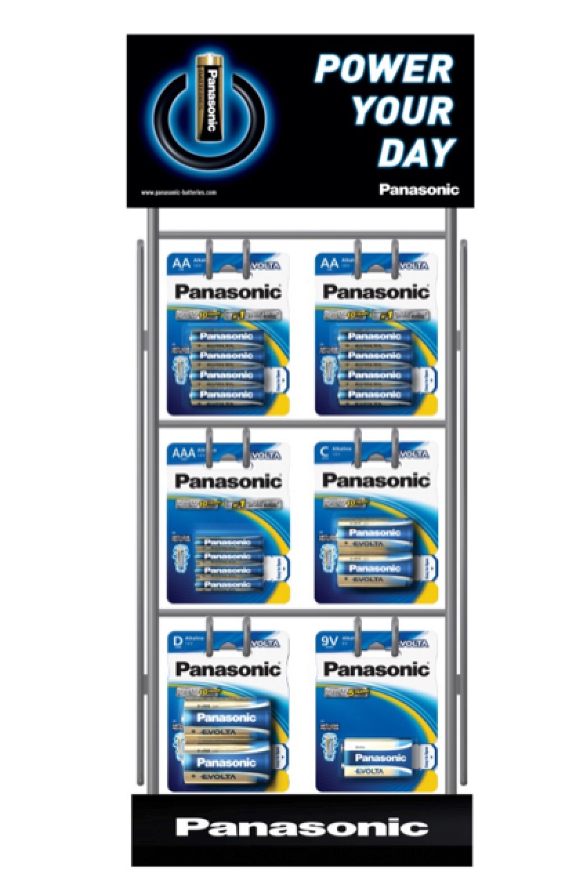 PANASONIC - COUNTERDISPLAY 6H - Piles Alcaline Evolta FULL CHARGED ...