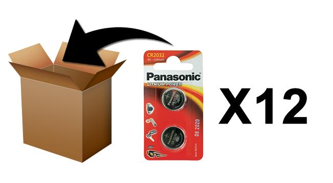 PANASONIC - Piles Lithium Coin - CR2032 X 2 - Box 12 Pack : ShopForGeek ...