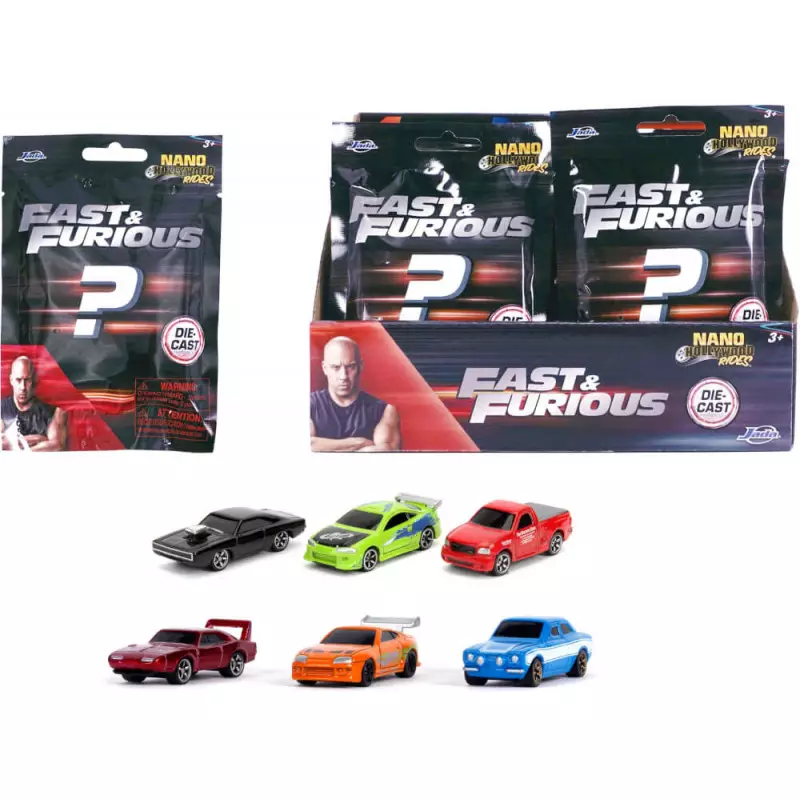 FAST & FURIOUS - Display of Blind Nano Figures - 12 Assortment - 24pc ...