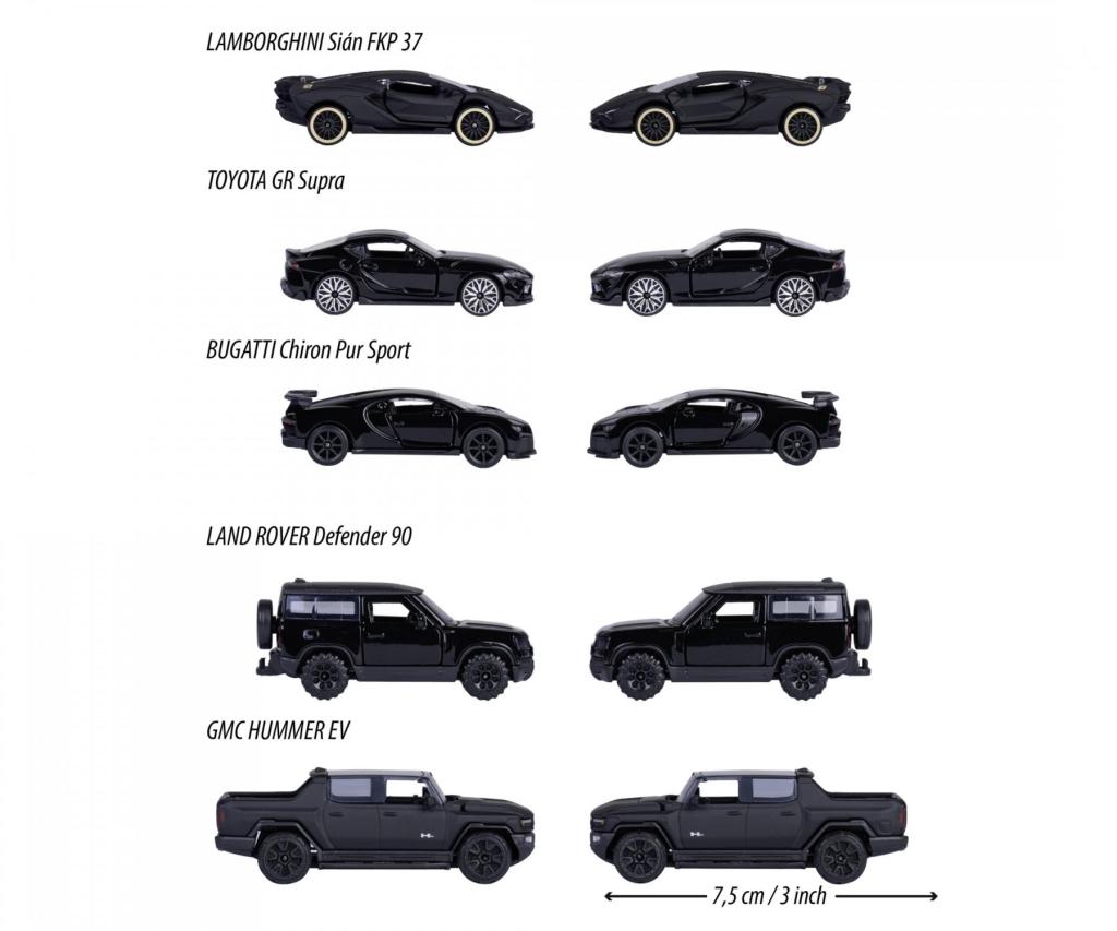 RIDE COOL - Black Edition - Pack of 5 Miniature Cars - 1:64 ...