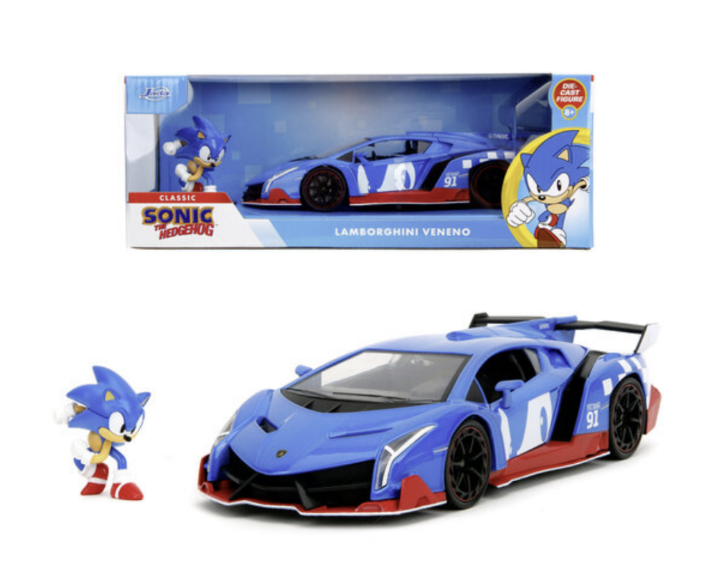 SONIC - Sonic & Lamborghini Veneno - 1:24 : ShopForGeek.com: Figurines ...