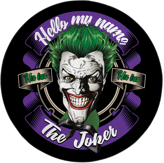 THE JOKER - Microfiber mat - 80cm diameter - Hello my name is Joker ...