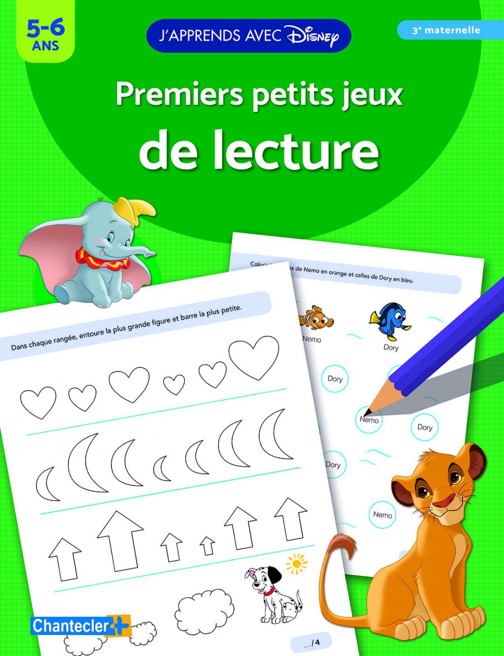 J'apprends avec Disney - Premiers petits jeux de lecture - (5-6 ans ...