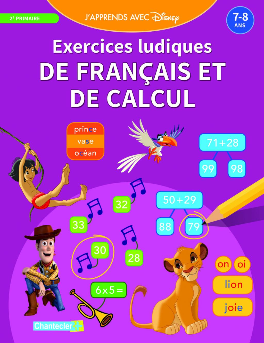 J'apprends avec Disney - Exercices Ludiques - Fr & Calculs - (7-8 ans ...