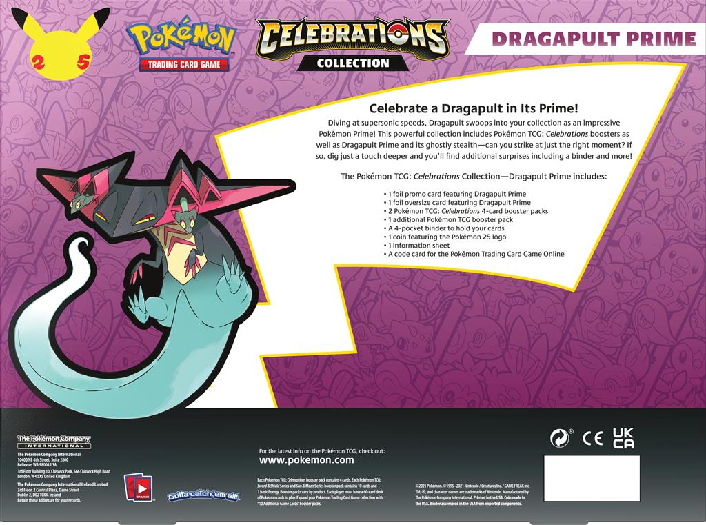 POKEMON - 25Th Anniversary - Dragapult Prime - UK : ShopForGeek.com ...