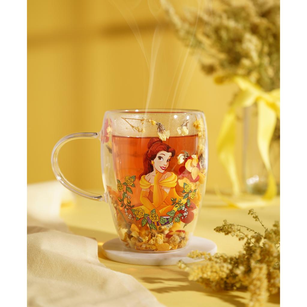DISNEY PRINCESS - Belle - Glass with Dried Flowers 10oz : ShopForGeek ...