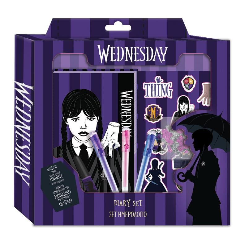 WEDNESDAY - Dairy Gift Set - 5pc. : ShopForGeek.com: Stationery Wednesday