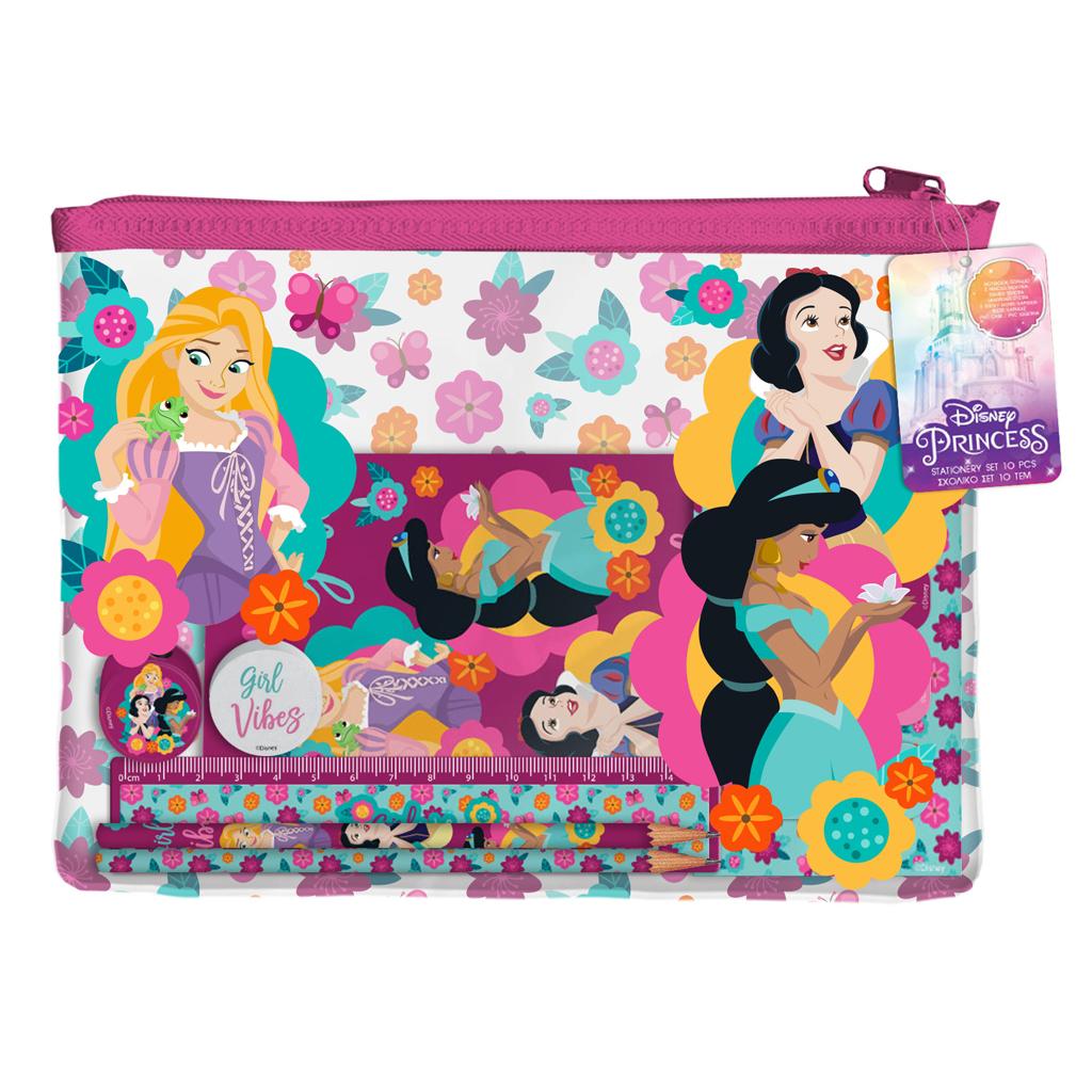 DISNEY - Princess - Stationery Set + Pencil Case - 10pc. : ShopForGeek ...