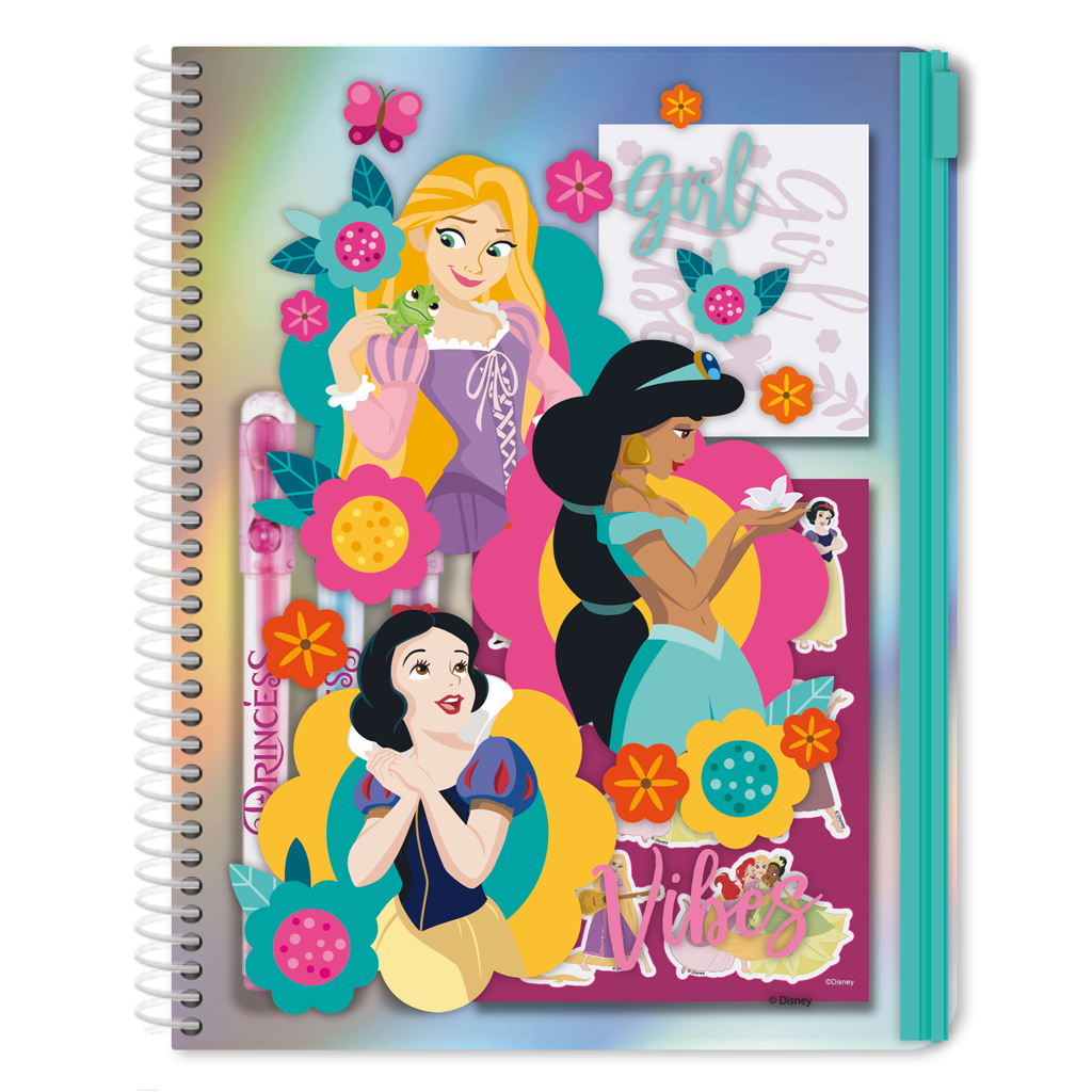 DISNEY - Princess - Stationery Set + Pencil Case + A5 Notebook - 7pc ...