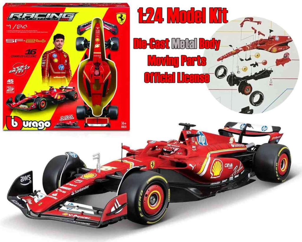 FORMULA 1 - F1 Ferrari Sf-24 - N.16 Charles Leclerc - Model Kit 1/24 ...