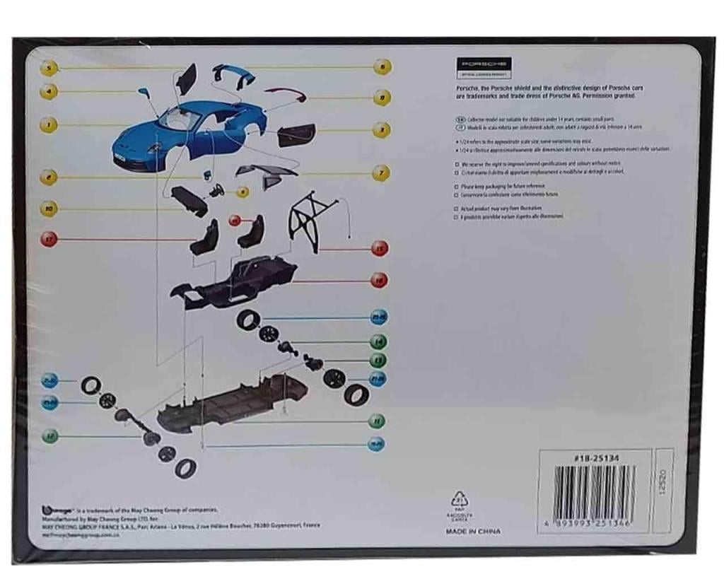 PORSCHE - 911 Gt3 - Model Kit 1/24 : ShopForGeek.com: Model Kit Bburago ...