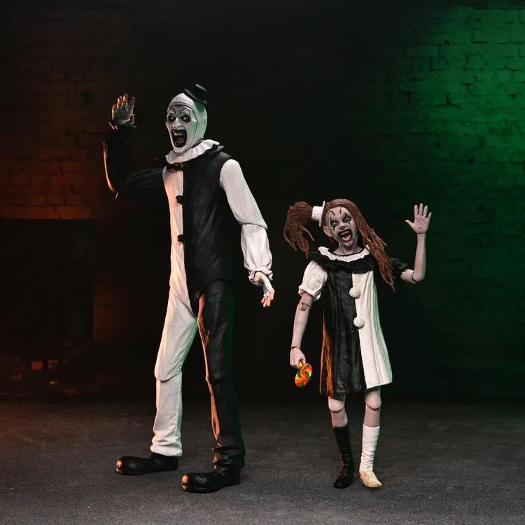 TERRIFIER 2 - Art the Clown & Little Pale Girl -Figurine Ultimate 17cm ...