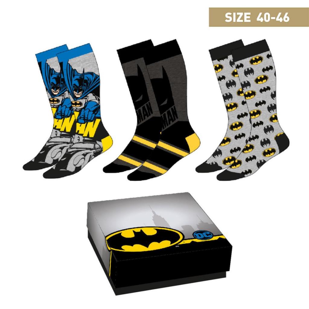 DC COMICS - Batman - 3 Pairs Socks Pack (Size 40-46) : ShopForGeek.com ...