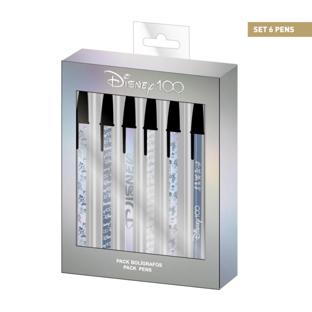 DISNEY 100 Ans - Logo - Set de 6 Stylos à Bille : ShopForGeek.com ...
