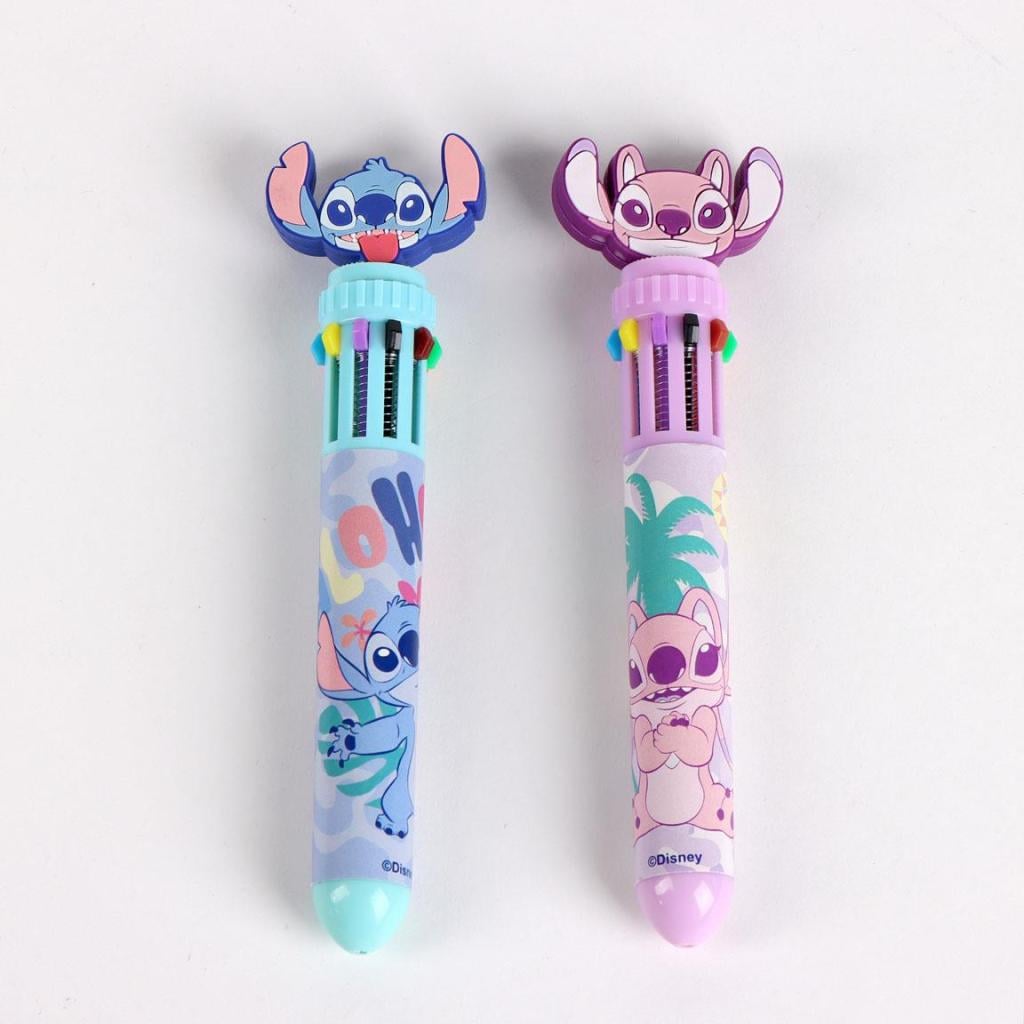 STITCH & ANGEL - Display de 16 Ball-Pen with 10 changing colors ...